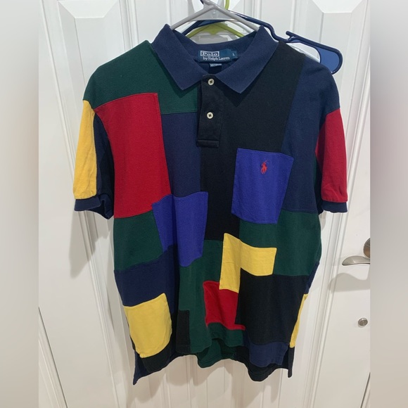 Polo Ralph Lauren | Shirts | Vintage Polo Ralph Lauren Patchwork Polo ...